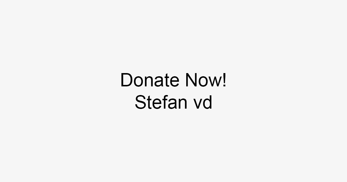 Thank you for your donation! - Stefan Van Damme