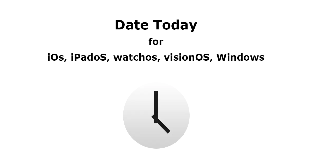 Date Today - Check your current local time and date