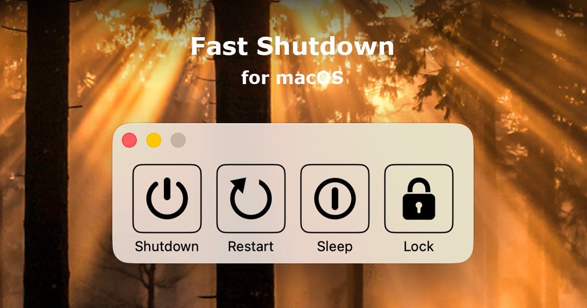 Fast Shutdown for Mac - Instant Shutdown Widget for macOS