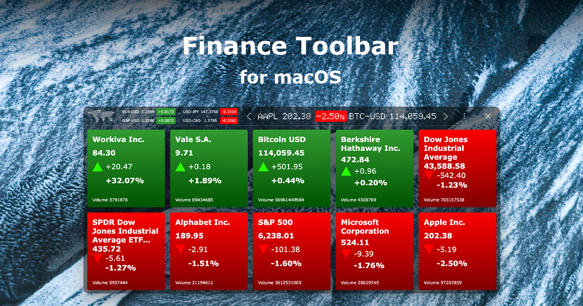 Finance Toolbar - The Best Stock Toolbar on Mac