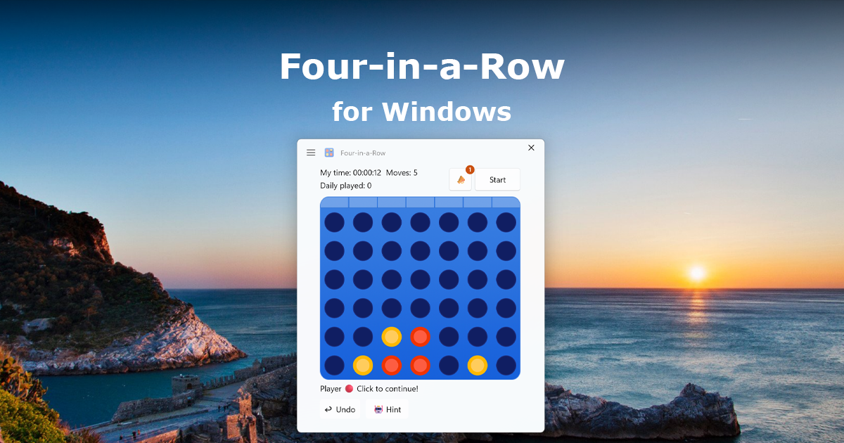 Four-in-a-Row for Windows - Strategic Thinking