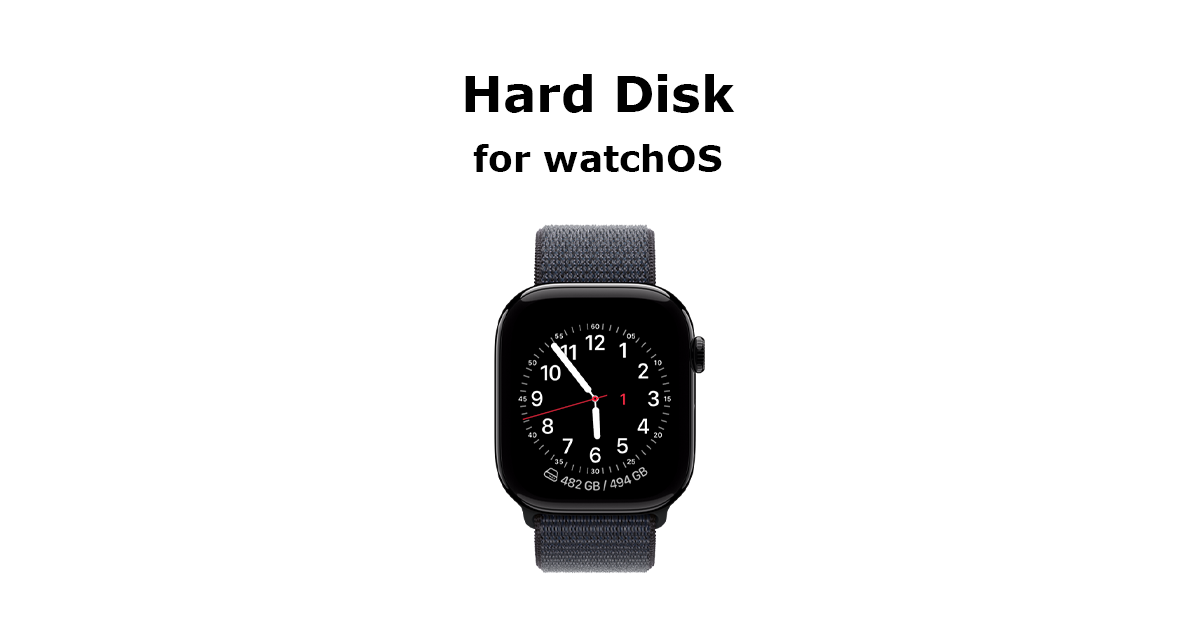 Hard Disk for Apple Watch – Check Storage from Your Wrist