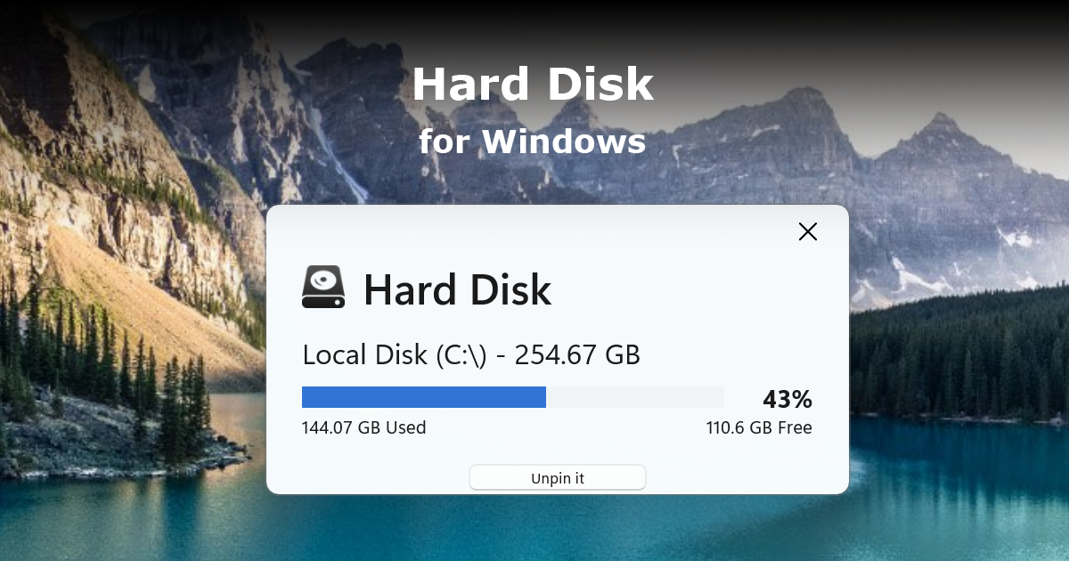 Hard Disk - Overview of all your PC storage information