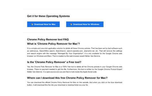 Chrome Policy Remover - FREE Tool - Mac and Windows