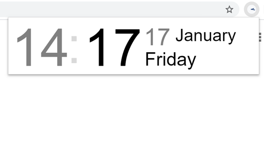 Date Today Browser Extension - Show current time and date