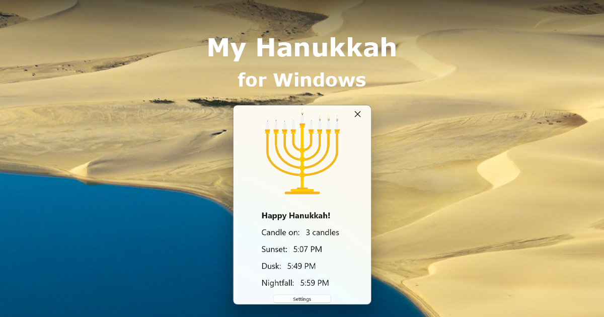 My Hanukkah Widget - Festival of Lights - Widget