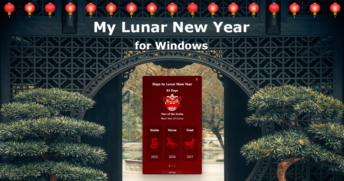 My Lunar New Year countdown for Windows