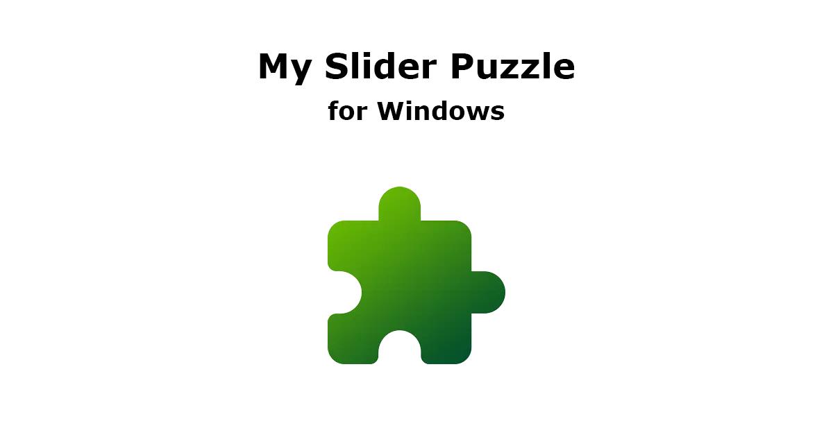 My Slider Puzzle - Puzzle Games - FREE Widget