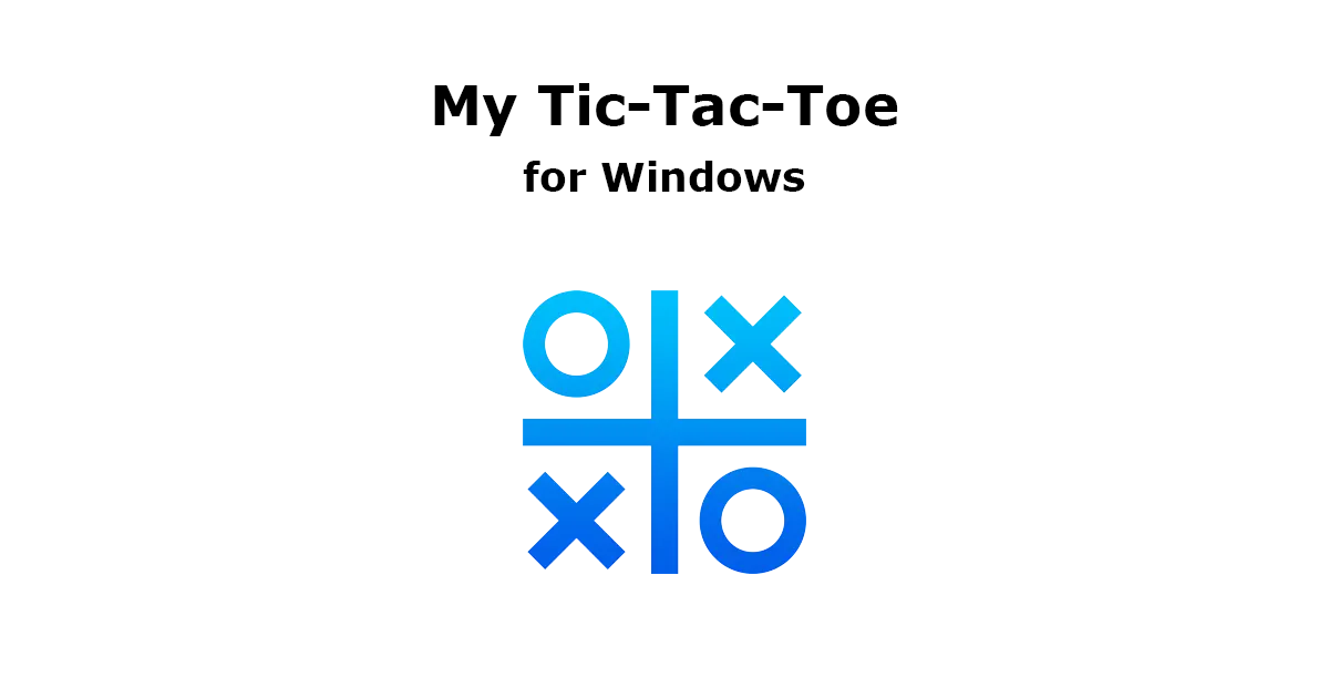 My Tic-Tac-Toe Widget - Take a break and play - FREE Widget