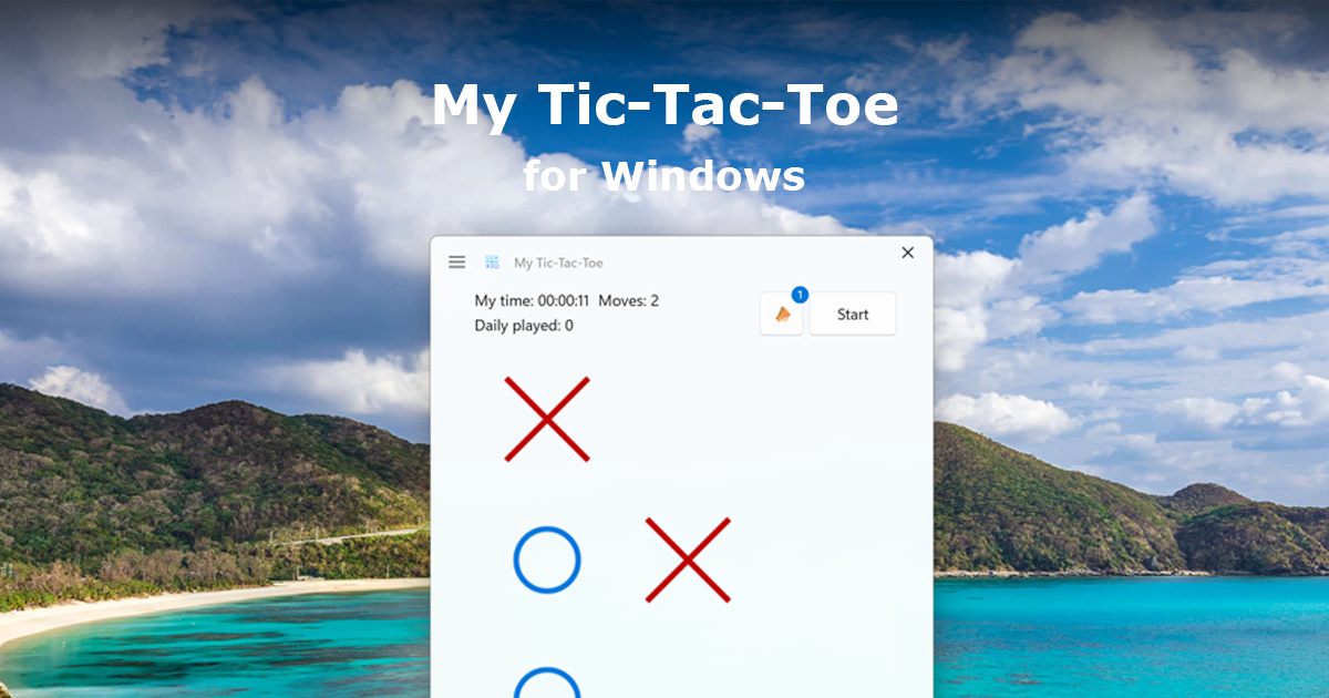 My Tic-Tac-Toe Windows App - Strategy Game