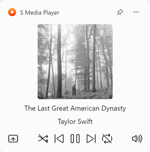 S Media Controls Widget - Control your playing media file