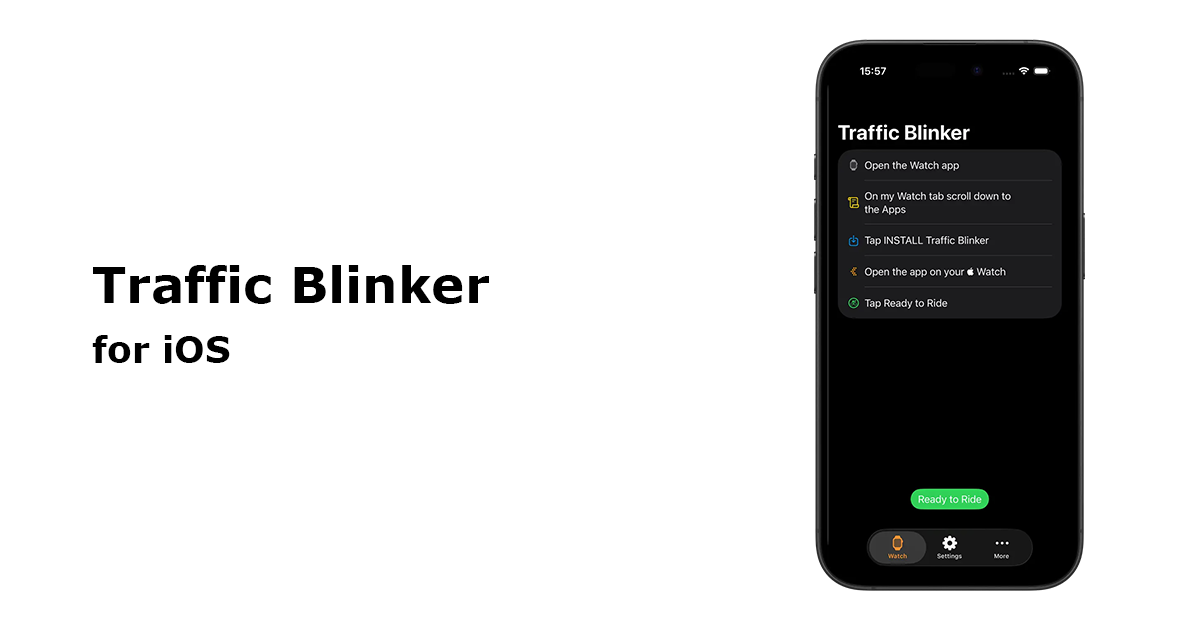 Traffic Blinker iPhone app - Bike Tool